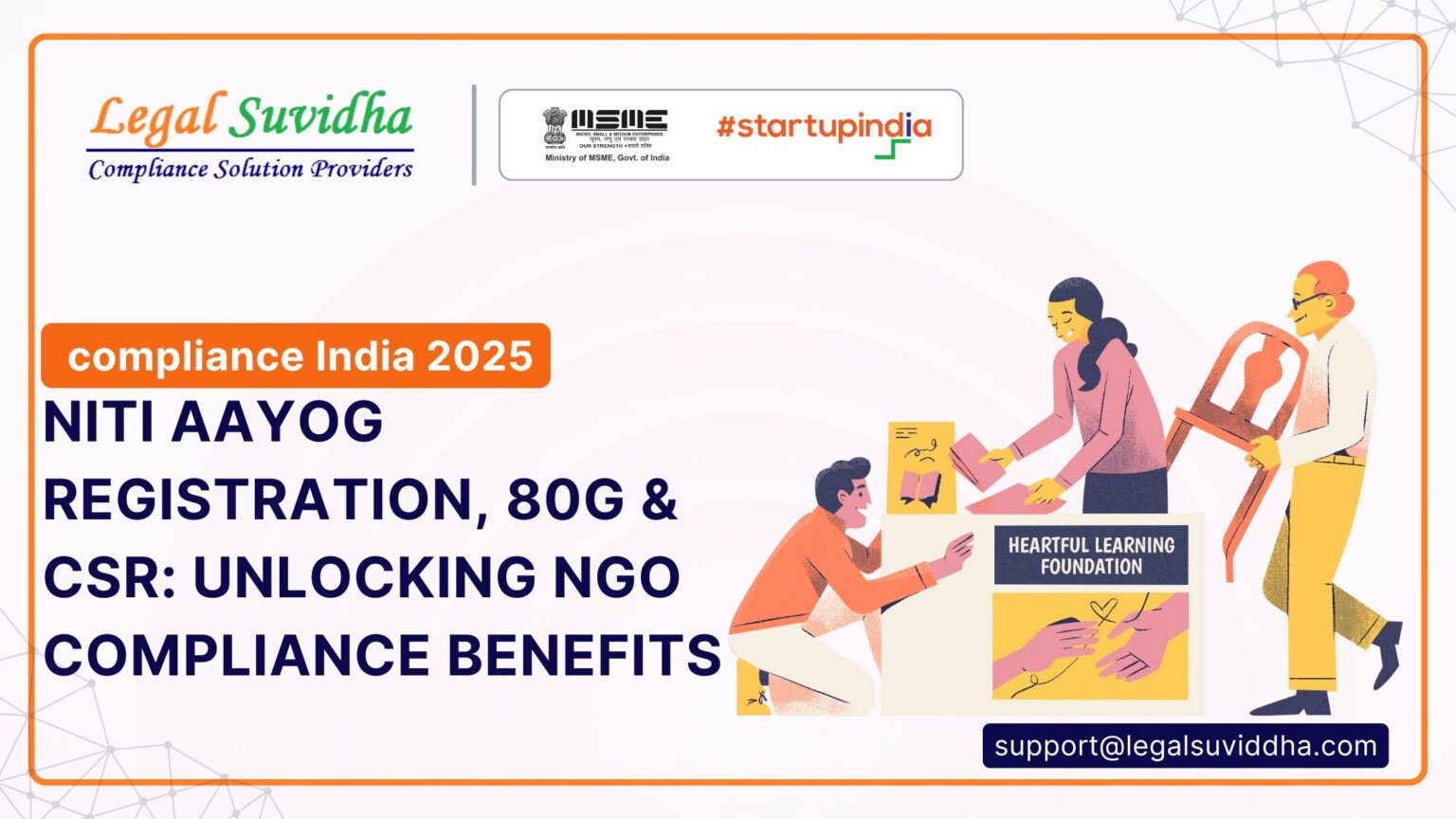 proven Niti Aayog Registration, 80G & CSR: NGO Benefits 2025